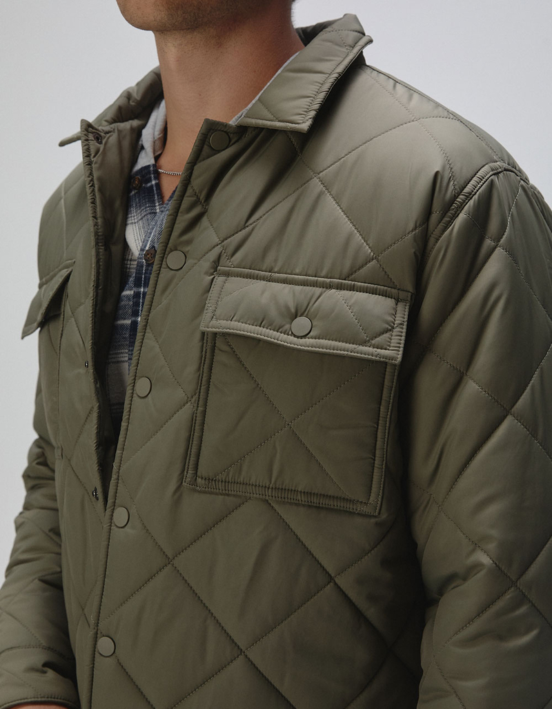 RSQ Mens Quilted Nylon Jacket - OLIVE | Tillys