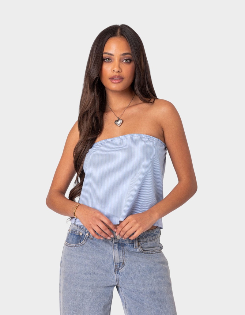 EDIKTED Toby Striped Tube Top - LIGHT BLUE | Tillys