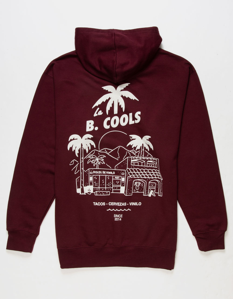 BARNEY COOLS Discos De Vinilo Mens Hoodie - BURGUNDY | Tillys