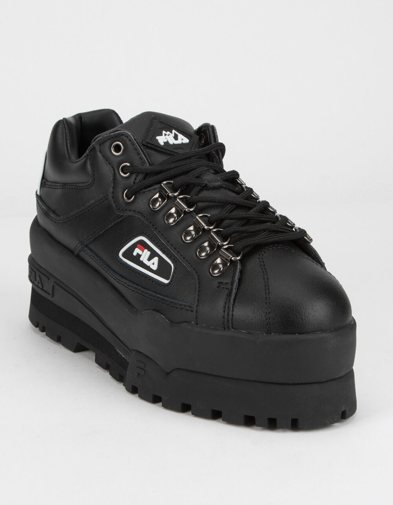 FILA Trailblazer Wedge Black Womens Platform Shoes - BLACK | Tillys