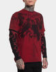 AFFLICTION Crows Mens 2fer Long Sleeve Tee - BURGUNDY | Tillys