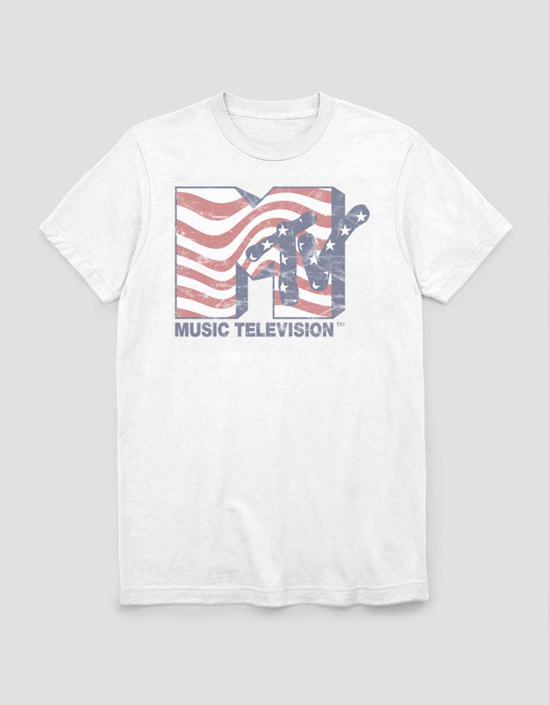 MTV Stars And Stripes Unisex Tee - WHITE | Tillys