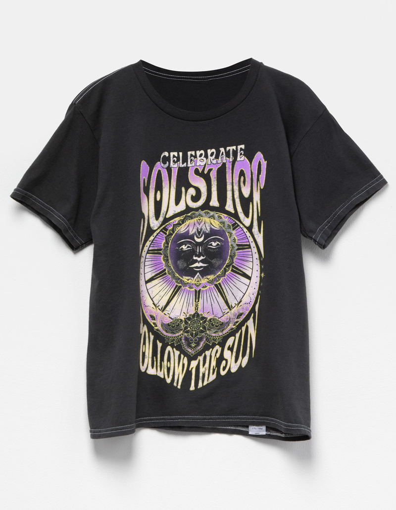 FULL TILT Celestial Girls Oversized Tee - WASHED BLACK | Tillys