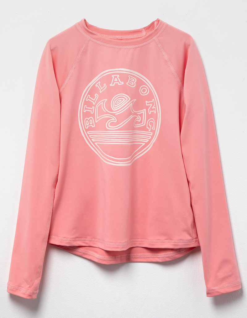 BILLABONG Core Surfdaze Girls Long Sleeve Rashguard - FLAMINGO - 7 | Tillys