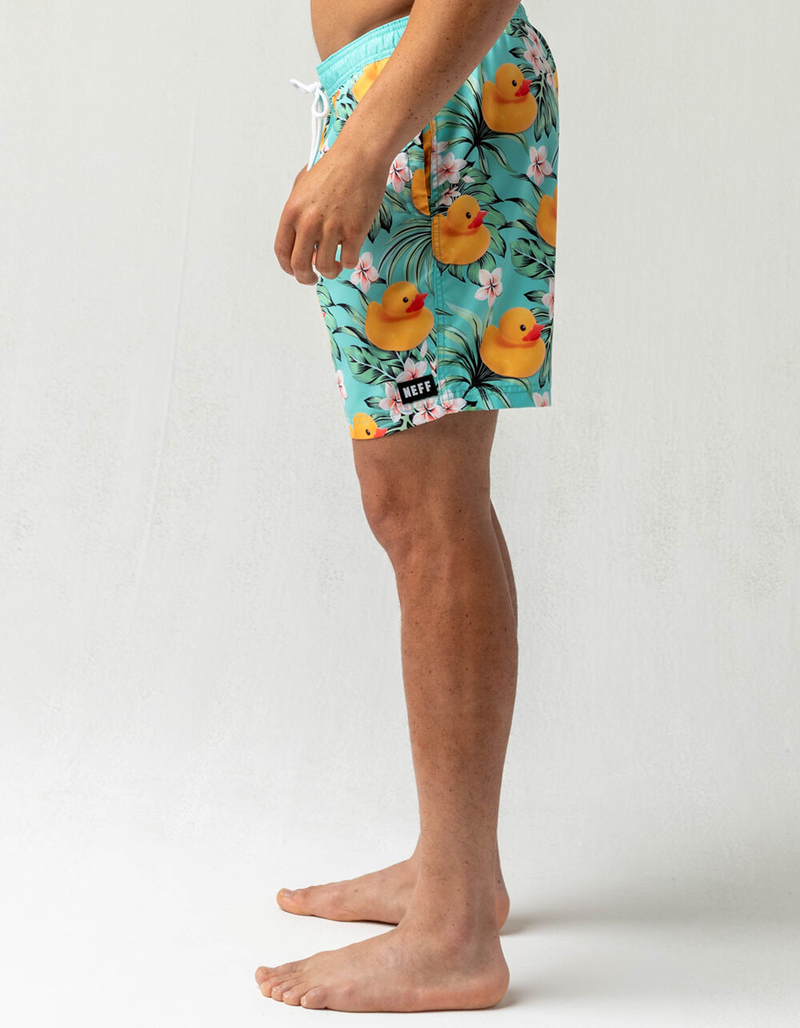 NEFF Ducky Floral Mens Volley Shorts - MINT - XL | Tillys