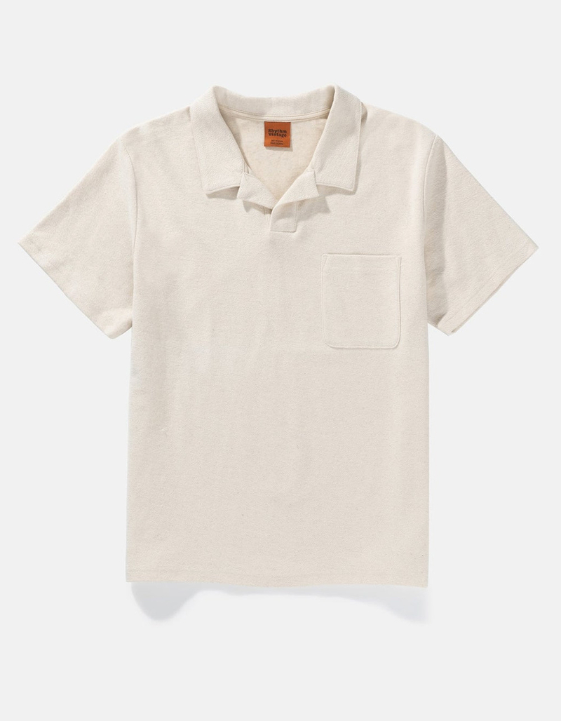 RHYTHM Vintage Terry Mens Polo Shirt - NATURAL | Tillys