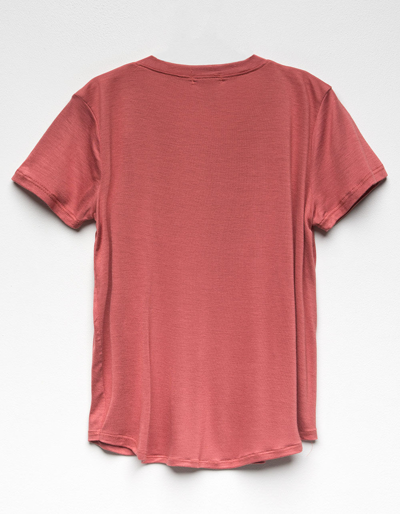 BOZZOLO Girls Slouch Pocket Tee - RUST - M | Tillys