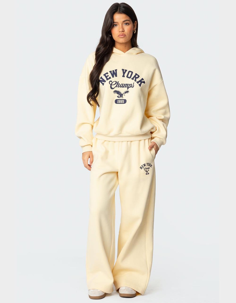 EDIKTED New York Champs Hoodie - YELLOW | Tillys