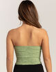 FULL TILT Seamless Lace Trim Textured Womens Tube Top - GREEN | Tillys