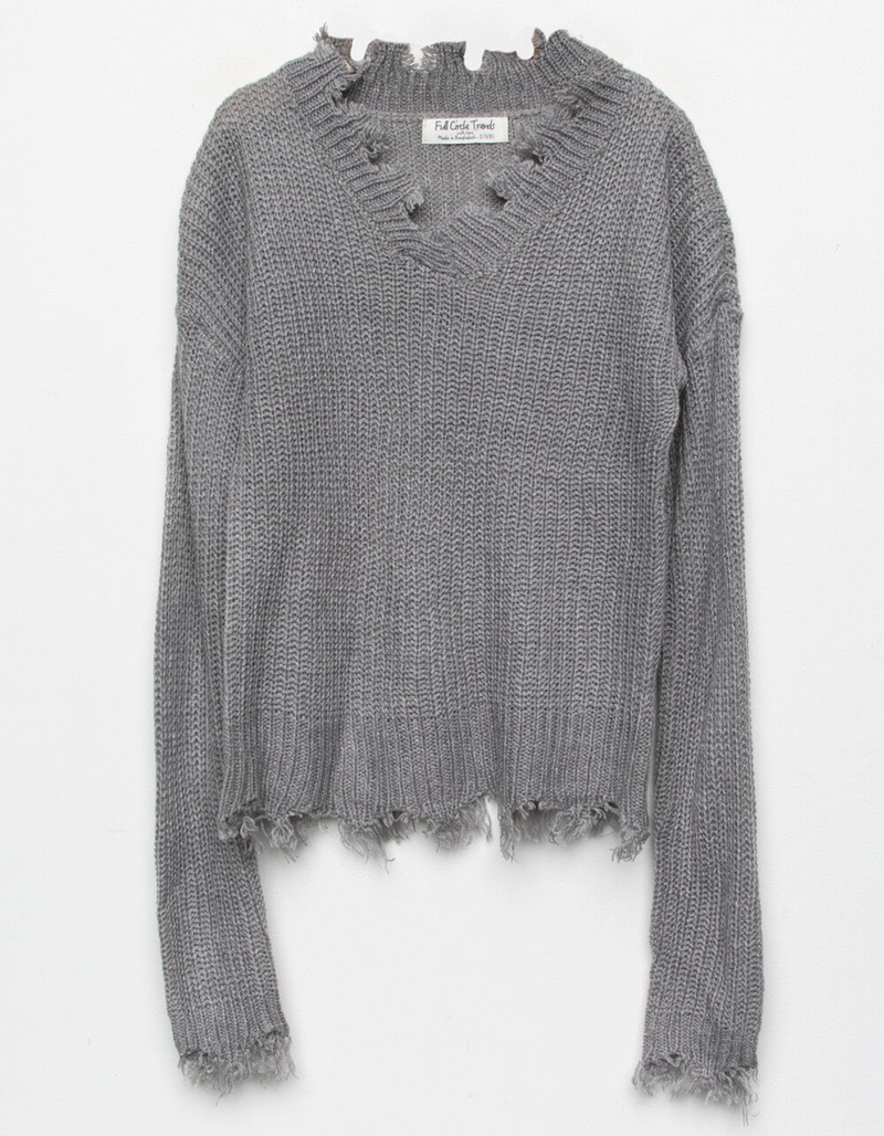 FULL CIRCLE TRENDS Distressed Girls Sweater - HEGRY | Tillys