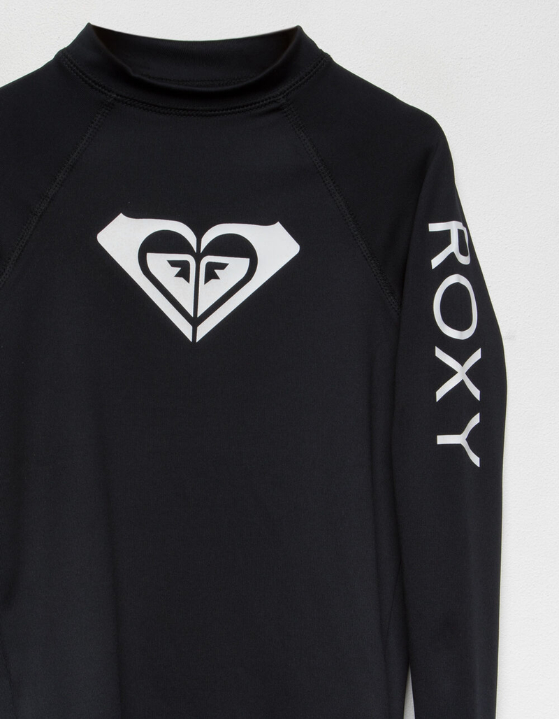 ROXY Whole Hearted Girls Rash Guard - BLACK - 14 | Tillys
