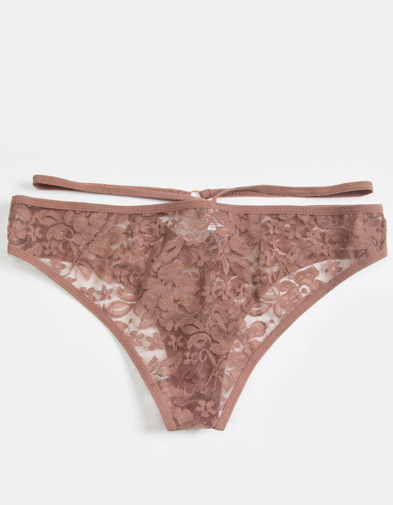 Sky And Sparrow Lace High Strap Cheeky Panties Hazelnut Tillys