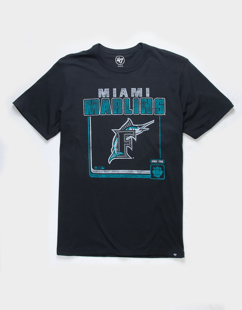 47 BRAND Miami Marlins Boarderline Mens Tee - BLACK | Tillys