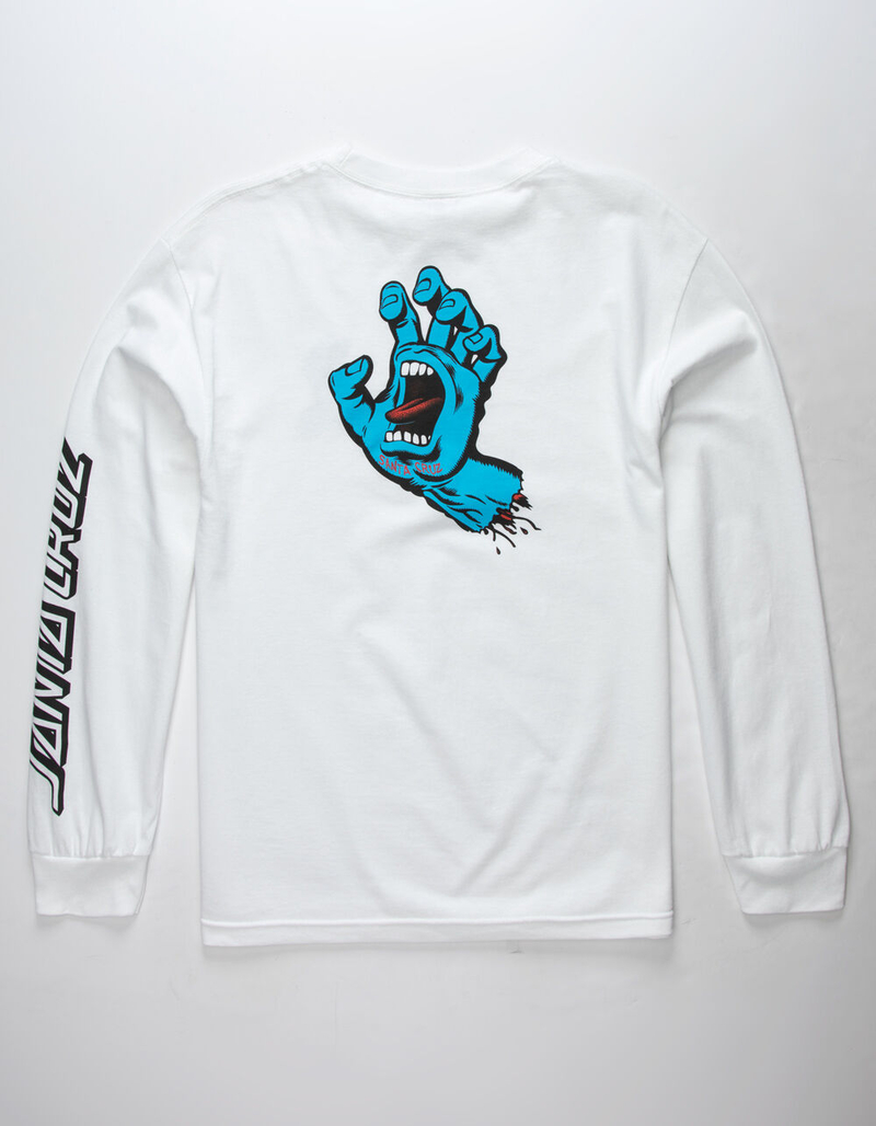 SANTA CRUZ Screaming Hand Mens Long Sleeve Tee - WHITE | Tillys