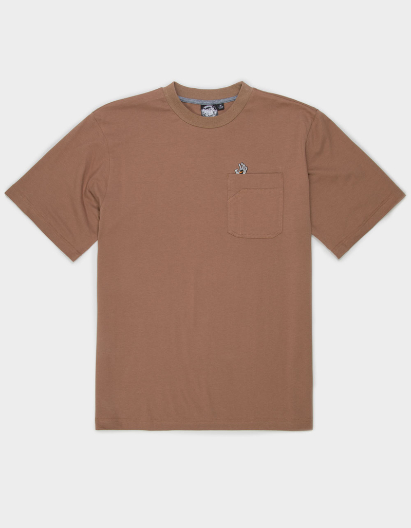 SANTA CRUZ Screaming Hand Utility Mens Pocket Tee - CLAY - M | Tillys