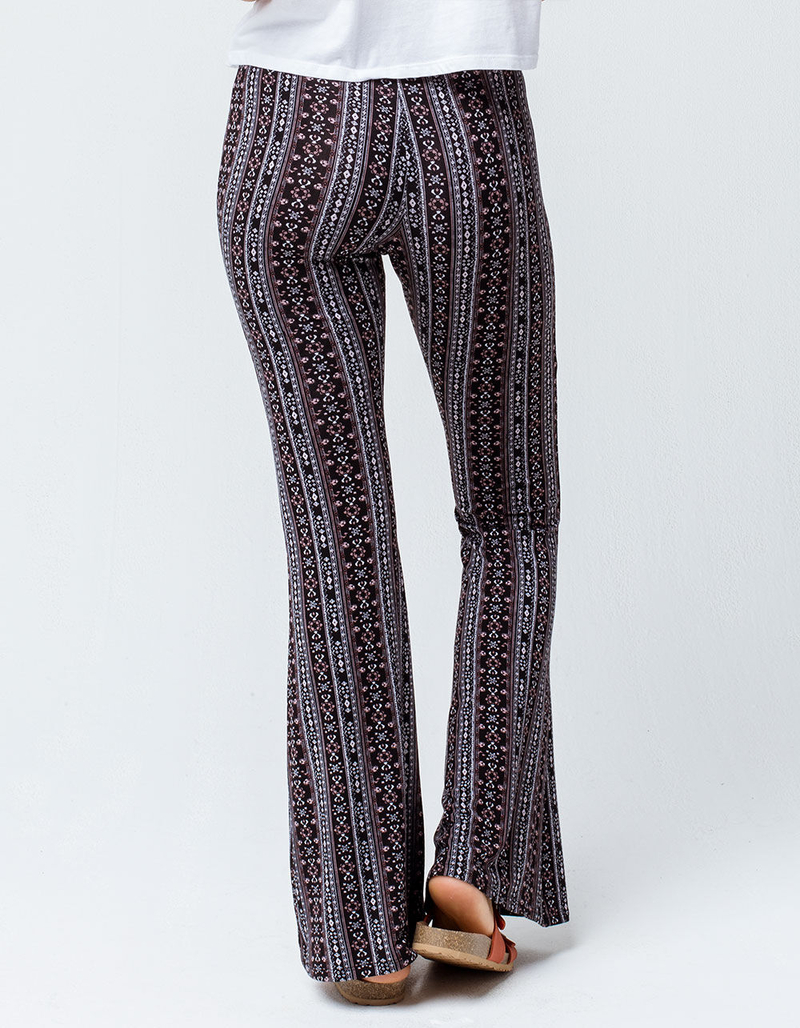 Sky And Sparrow Linear Womens Flare Pants Black Combo Tillys