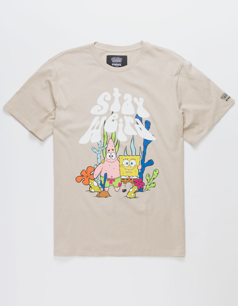 RSQ x SpongeBob Stay Weird Mens Tee - KHAKI | Tillys