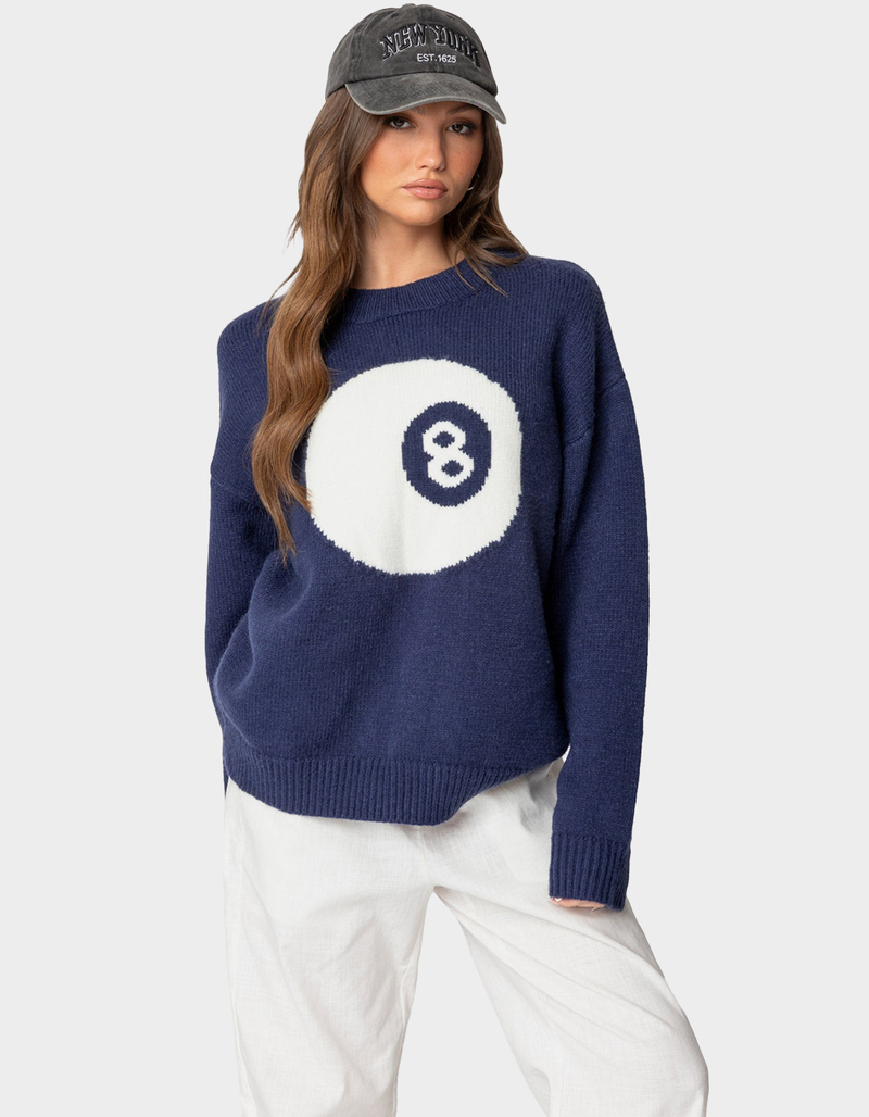 EDIKTED Magic 8 Oversized Chunky Knit Sweater - NAVY | Tillys
