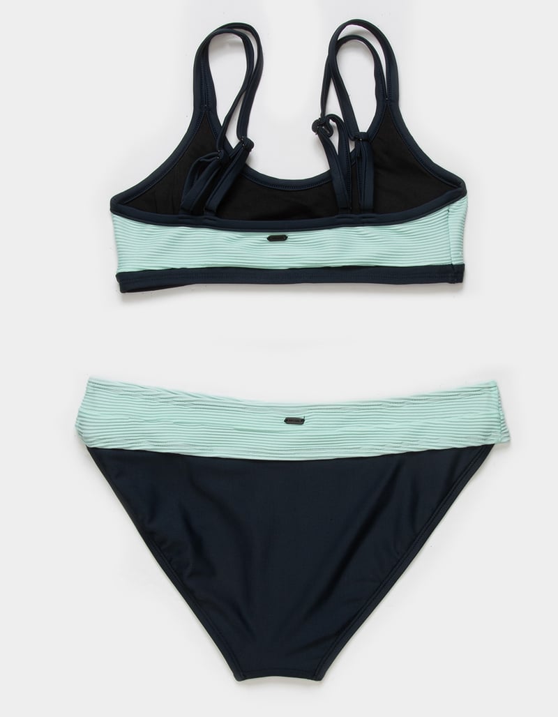 RIP CURL Block Party Rib Girls Bikini Set - BLUE COMBO | Tillys