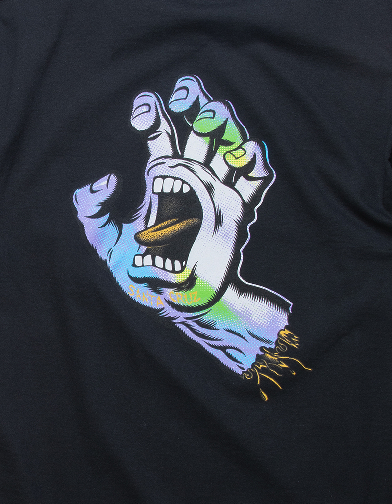 SANTA CRUZ Holo Screaming Hand Mens Tee - BLACK - XL | Tillys
