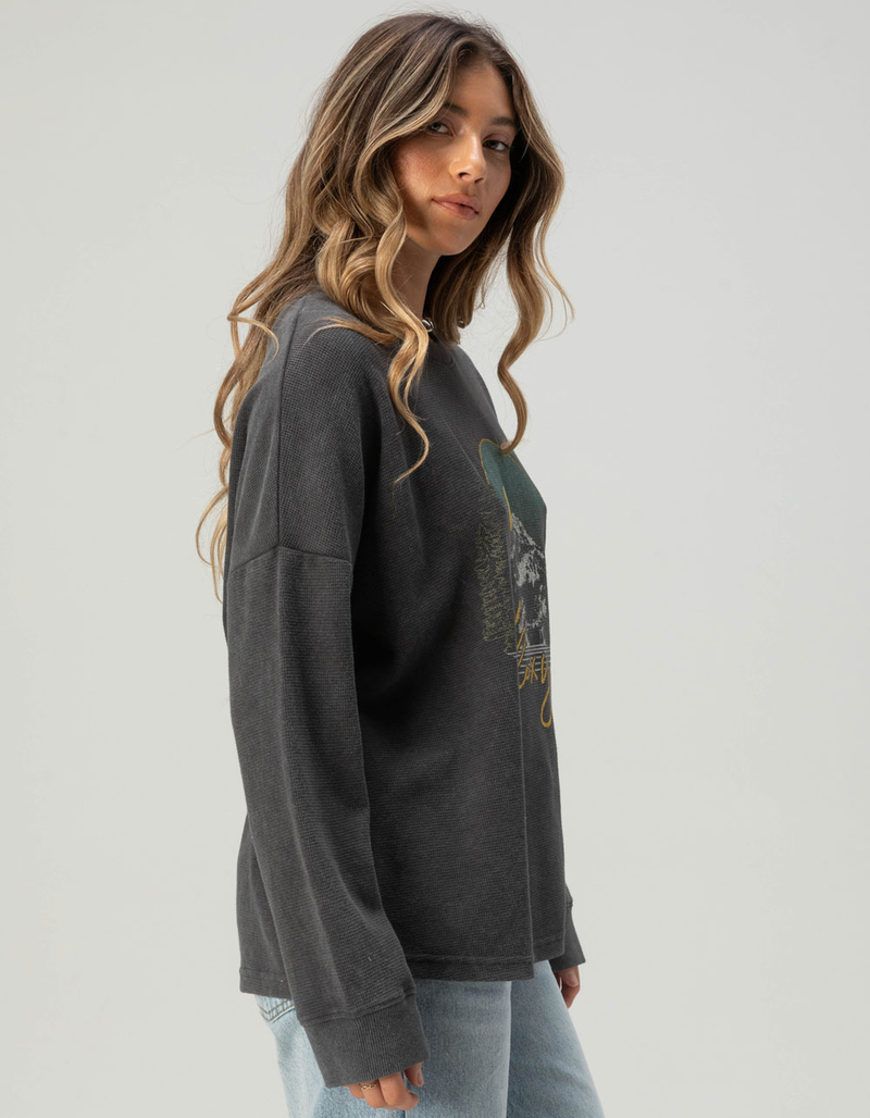 ROXY East Side Womens Long Sleeve Thermal Tee - WASHED BLACK | Tillys