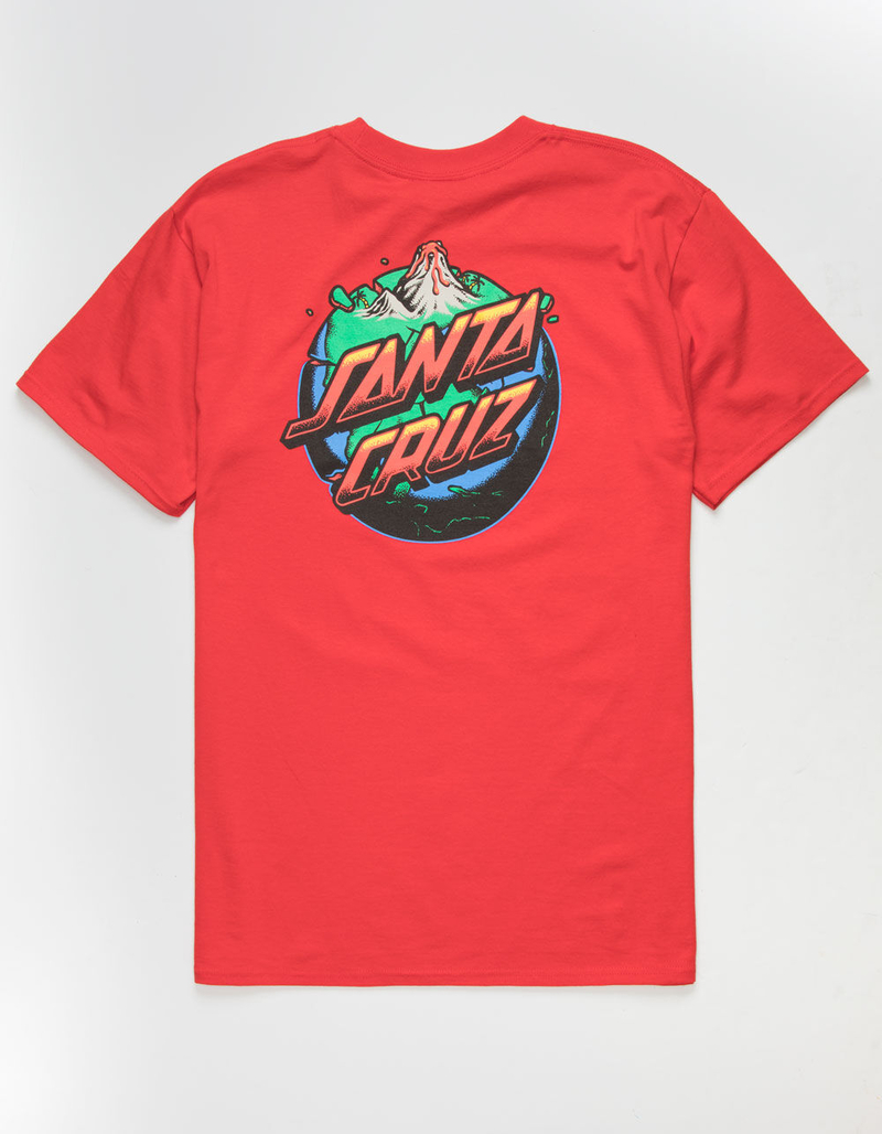 SANTA CRUZ Volcano Doom Dot Mens T-Shirt - RED - XXL | Tillys