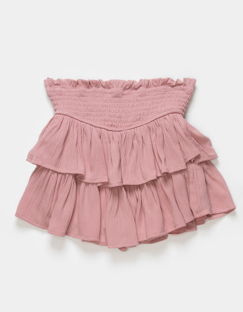 NO COMMENT Girls Solid Ruffle Skort - MAUVE | Tillys