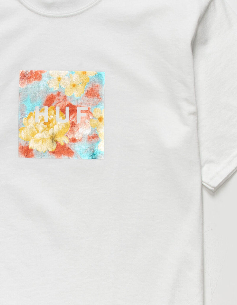 HUF Flower Box Logo Mens T-Shirt - WHITE - S | Tillys