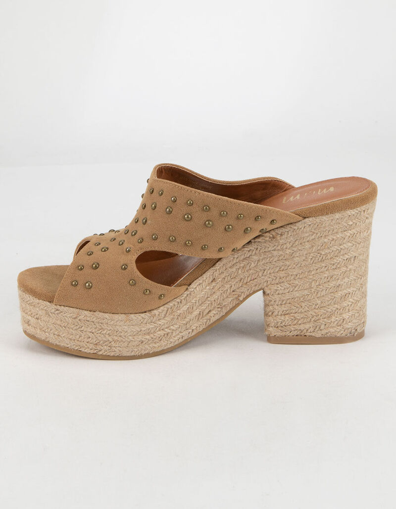 MI.IM Ada Studded Notch Heels - KHAKI - 374916415