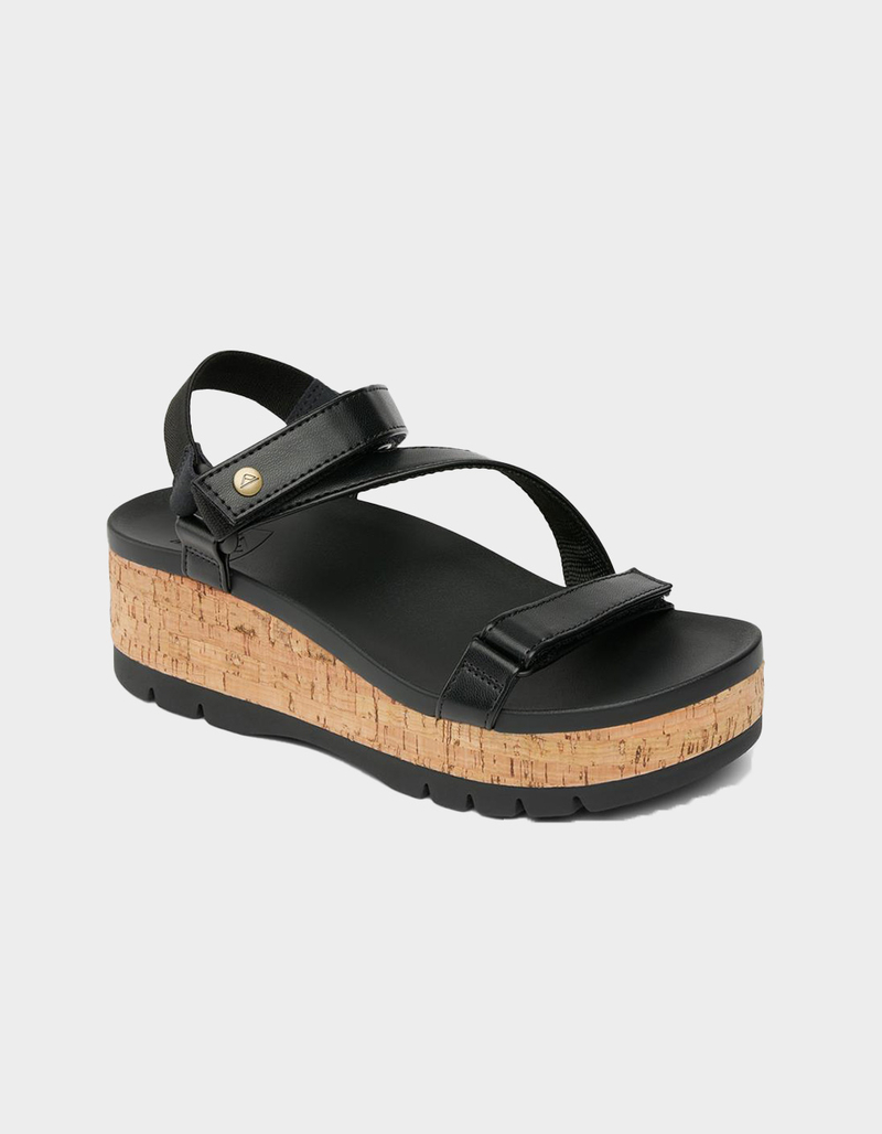 REEF Vista Higher Luna Womens Platform Sandals - BLACK - 9 | Tillys