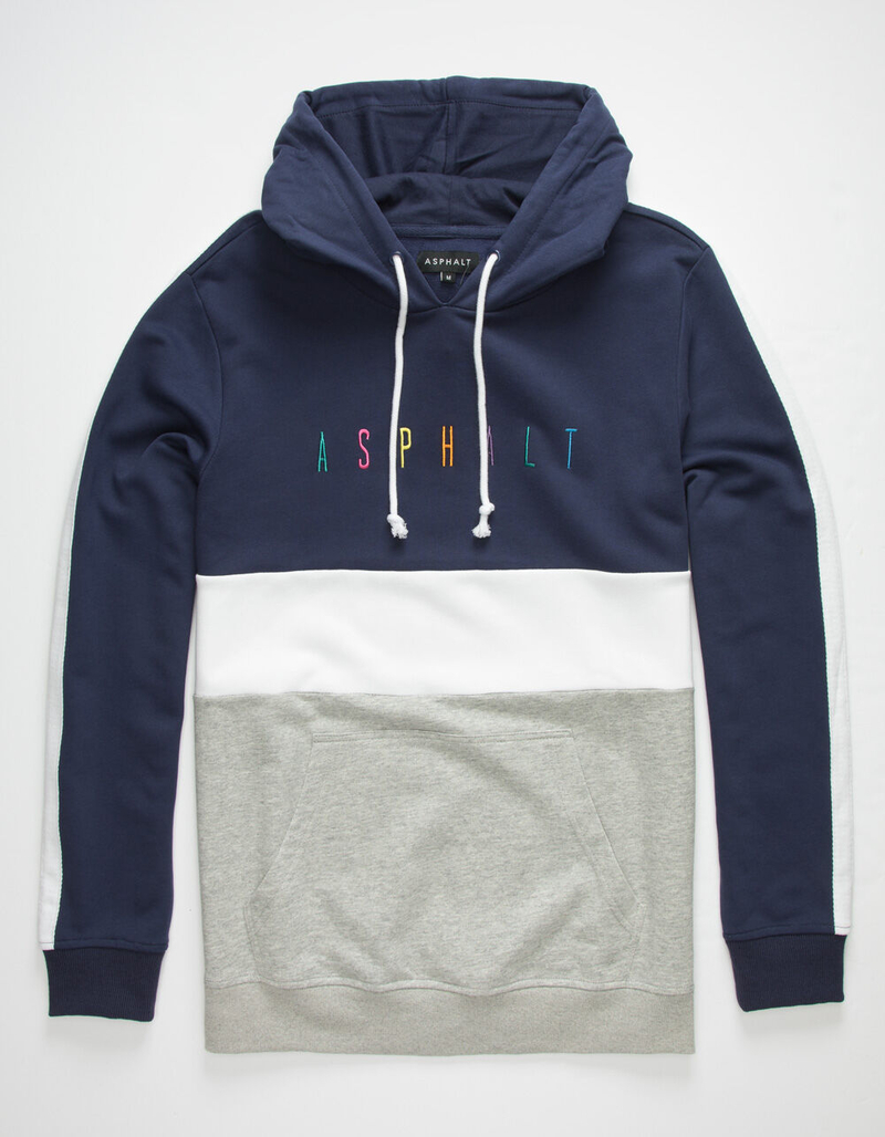 ASPHALT Standout Triblock Mens Hoodie - NAVY - XL | Tillys