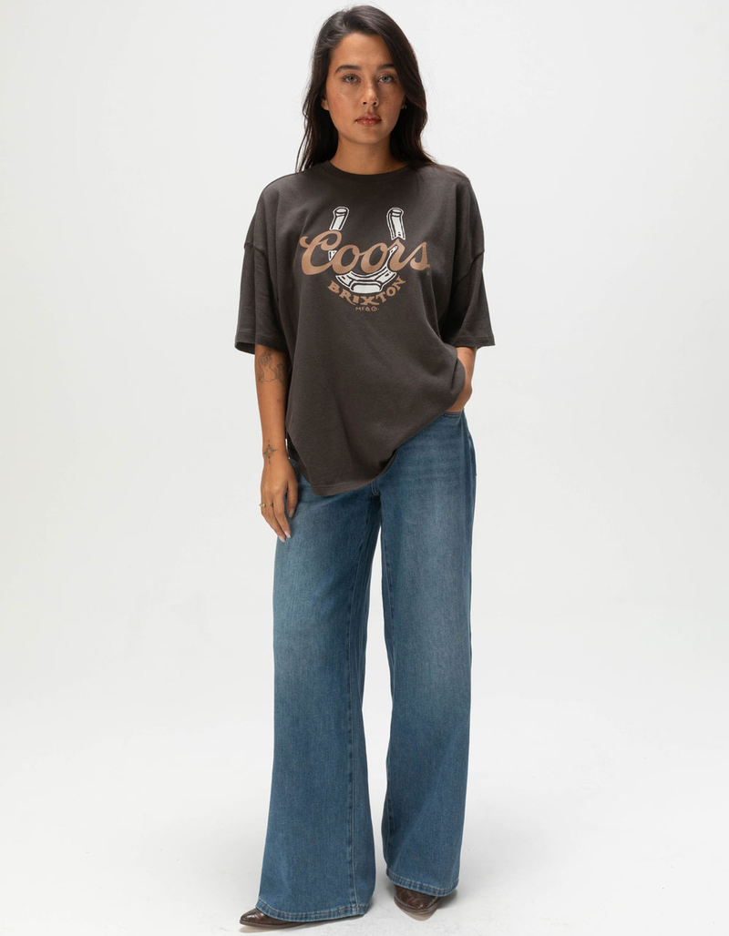 BRIXTON x Coors Womens Oversized Tee - WASHED BLACK - S | Tillys