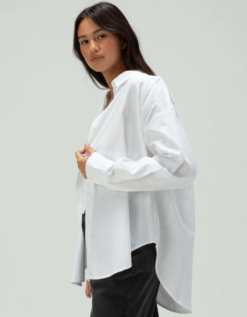 VERO MODA Fanni Womens Button Up Shirt - WHITE | Tillys