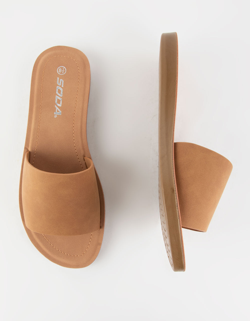 SODA Comfort Womens Slide Sandals - TAN | Tillys