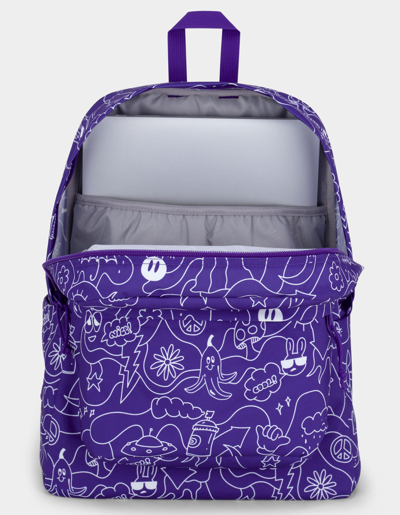 JANSPORT SuperBreak Plus Backpack - DUB DOODLE PURPLE - ONE SIZE | Tillys