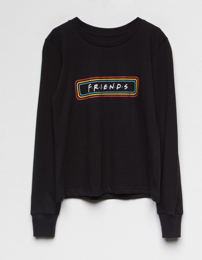 FRIENDS Friends Logo Sticker Girls Tee - BLACK - L | Tillys