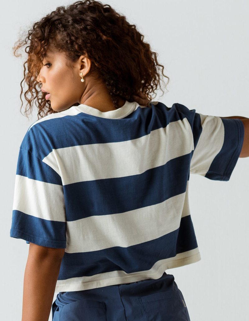 BRIXTON Hilt Gate Womens Skimmer Tee - BLUE/WHITE - XS | Tillys