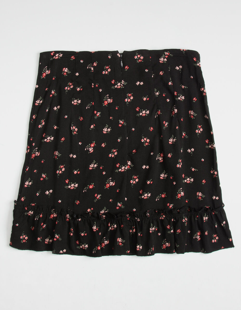 WHITE FAWN Ditsy Ruffle Girls Skirt - BLACK COMBO | Tillys