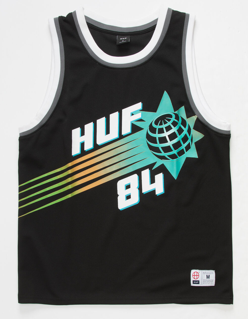 HUF Tank Rebound Mens Basketball Tank - BLACK - XL | Tillys