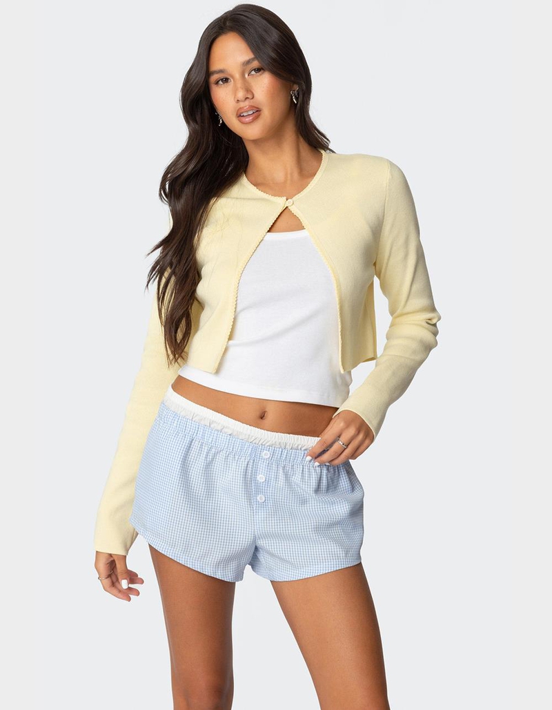 EDIKTED Jayne Split Front Knit Cardigan - YELLOW - XL | Tillys