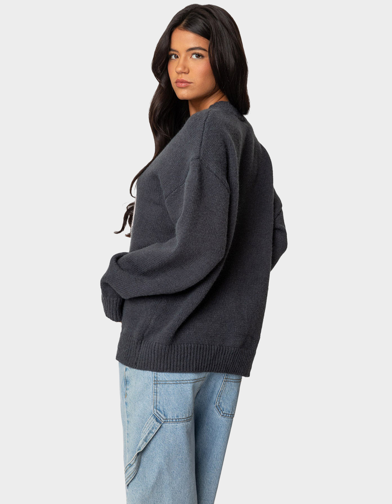 EDIKTED Magic 8 Oversized Chunky Knit Sweater - GRAY | Tillys