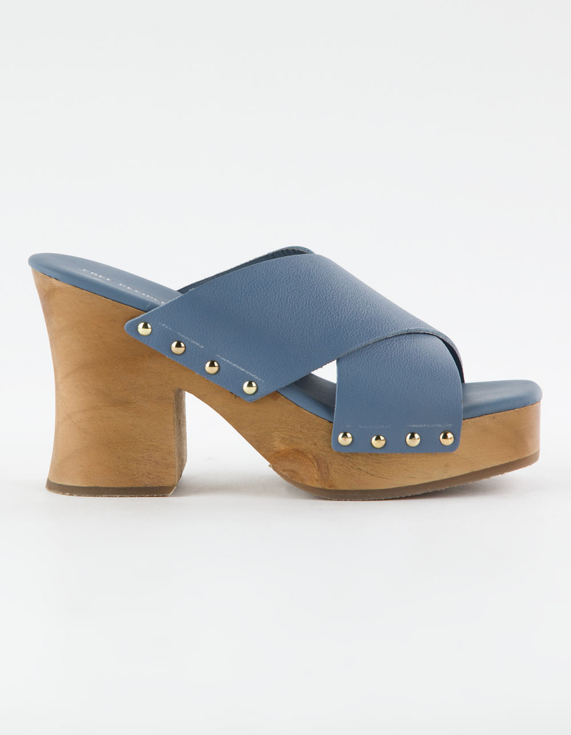 FREE PEOPLE Mallory Criss Cross Womens Platform Clogs - BLUE - 9 | Tillys