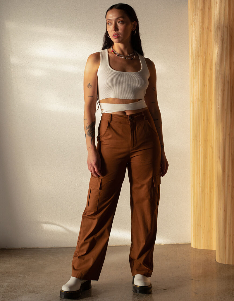 DAISY STREET Womens Cargo Trousers - BROWN | Tillys