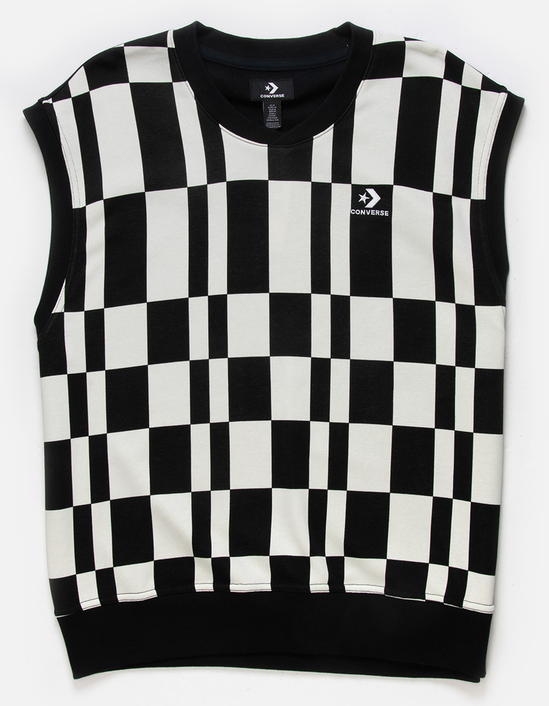 CONVERSE Mens Checkered Vest - BLACK | Tillys