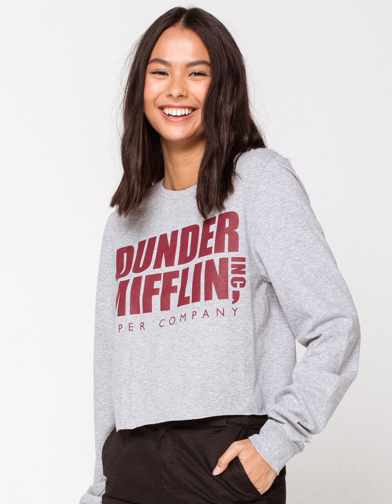 RIPPLE JUNCTION Dunder Mifflin Womens Crop Tee - HEATHER GREY | Tillys