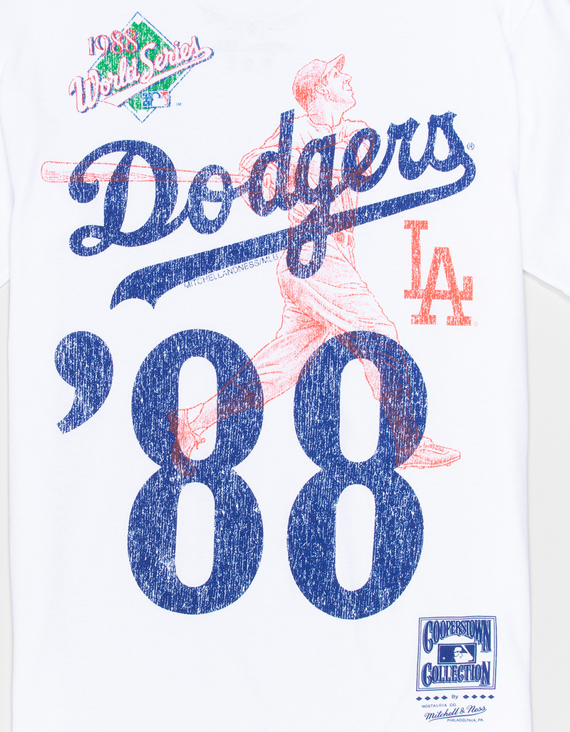 MITCHELL & NESS Los Angeles Dodgers 1988 World Series Mens Tee - WHITE ...