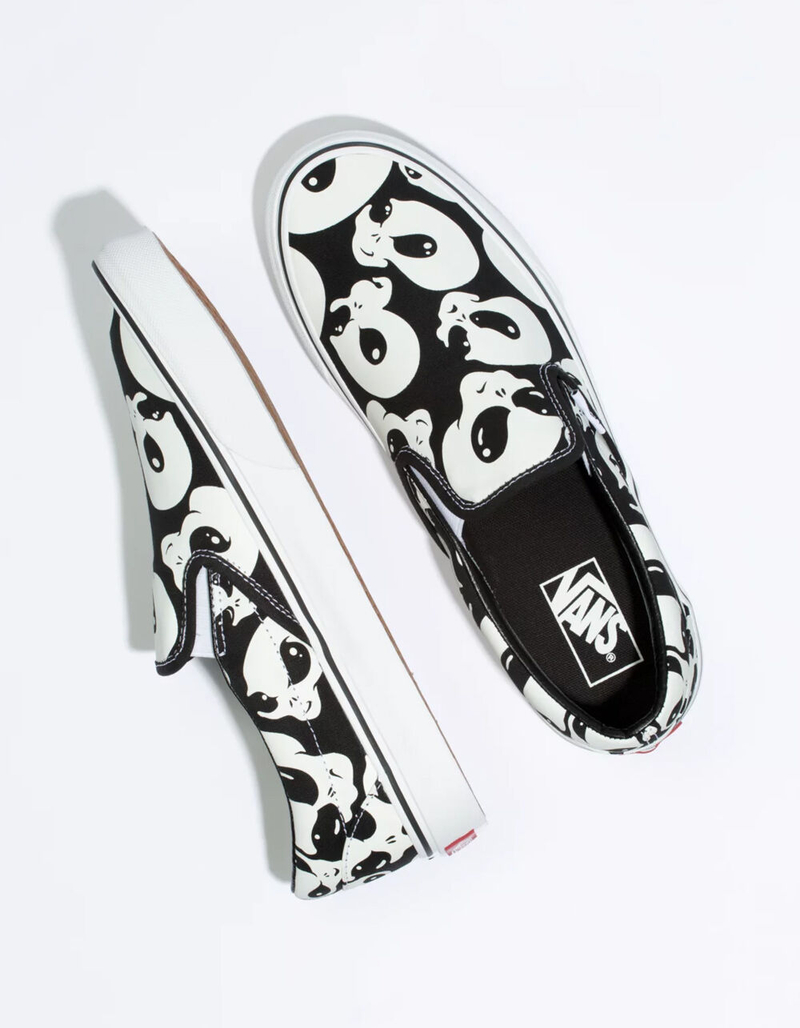 VANS Classic Slip-On Alien Ghosts Shoes - BLACK/WHITE - M10 / W11.5 ...