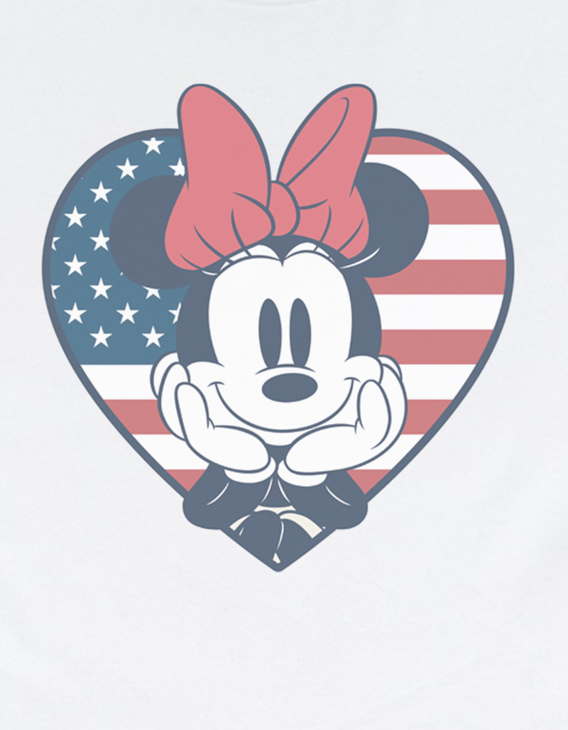 DISNEY Minnie Mouse Flag Heart Unisex Tee - WHITE | Tillys