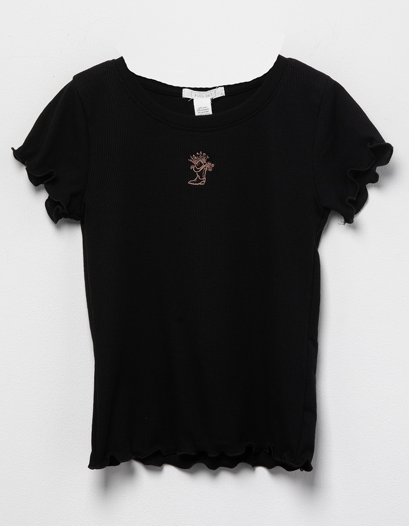 FULL TILT Boot Embroidered Girls Baby Tee - BLACK - L | Tillys