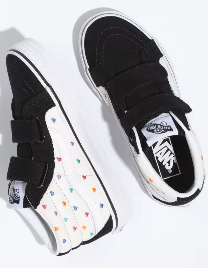 VANS Rainbow Cord Sk8-Mid Reissue Girls Velcro Shoes - MULTI - 373318957